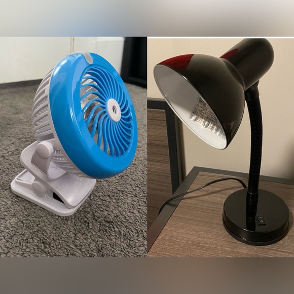 Office | Small Desk Lamp Clipon Fan | Poshmark
